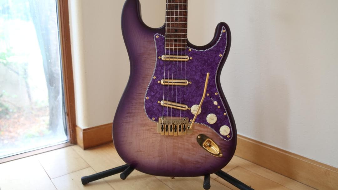 Warmoth パープルバースト　ストラト　Fender USA ネック