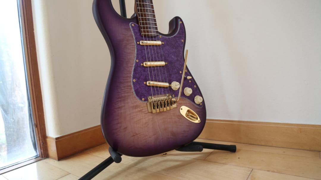 Warmoth パープルバースト　ストラト　Fender USA ネック