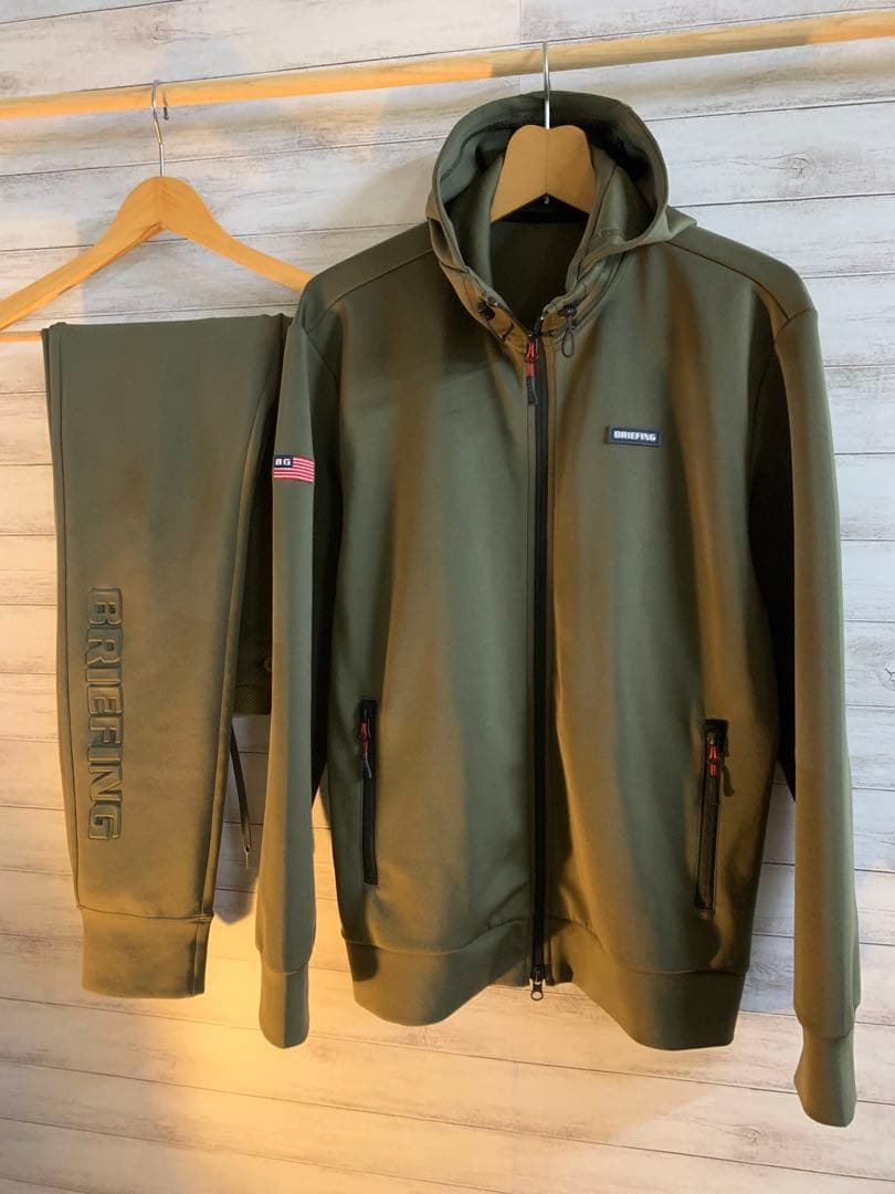 メンズウェア BRIEFING 3D LOGO PARKA&JOGGER SET OLIVE