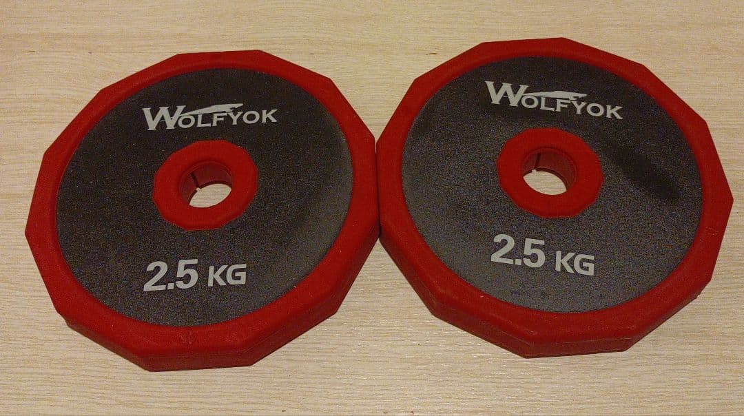 19kg WOLFYOK ダンベルプレート 3.5kg×4 2.5kg×2