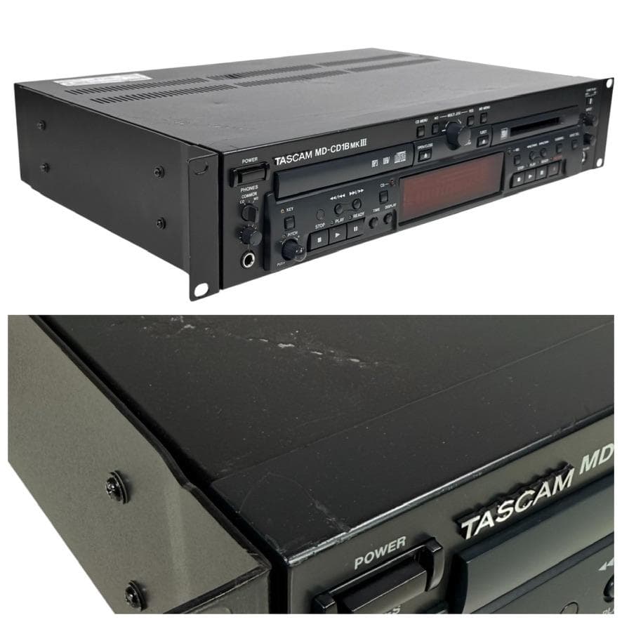 優良動作品 TASCAM MD/CDコンビネーションデッキ MD-CD1BMK3