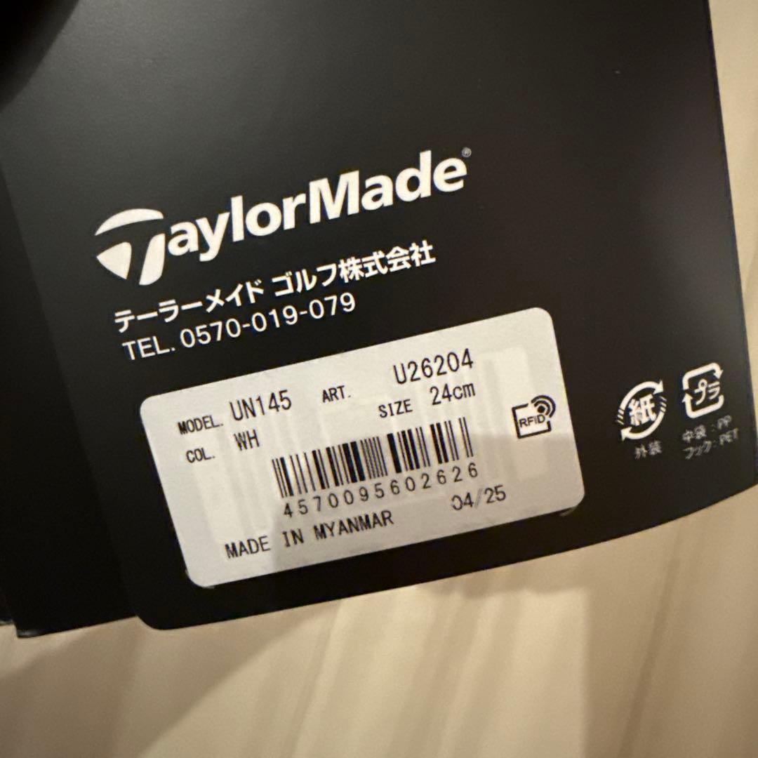 TaylorMade テーラーメイド　手袋　左手　24cm ホワイト　4個セット