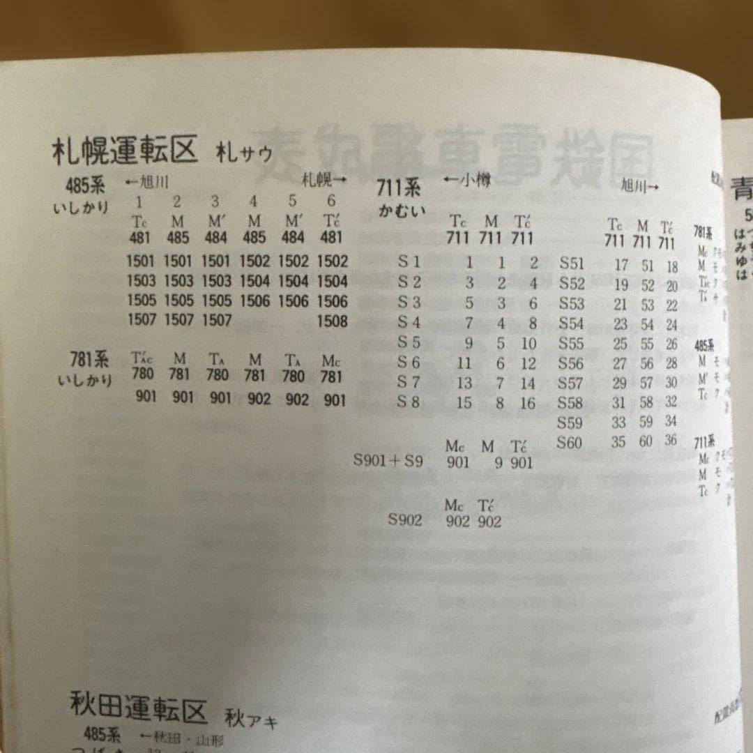 【希少】国鉄電車編成表80年版ジェー·アール·アール発行③
