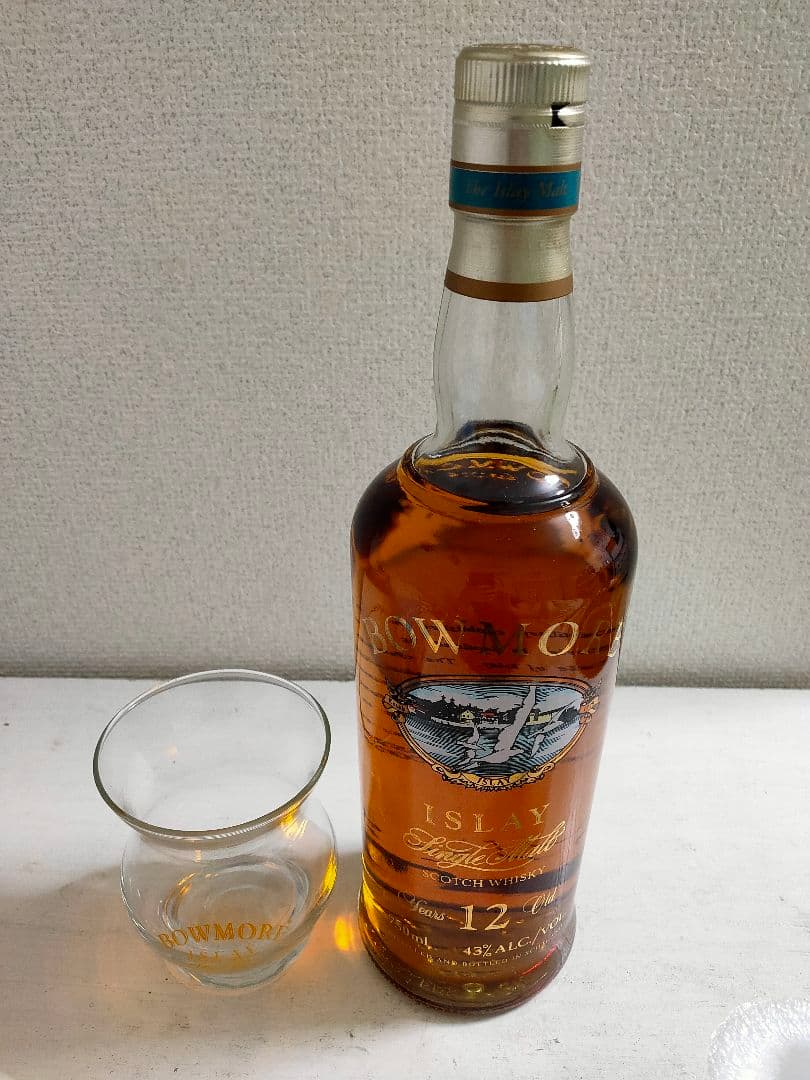 BOWMORE ボウモア 12年 カモメラベル ウィスキー グラス付 古酒