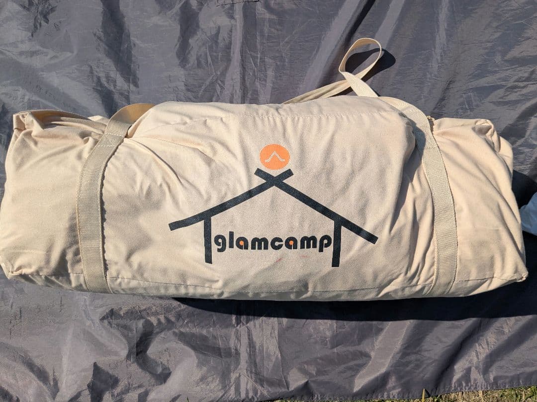 【美品】glamcamp　ツーポールロッジテント　TC素材　グランドシート付き