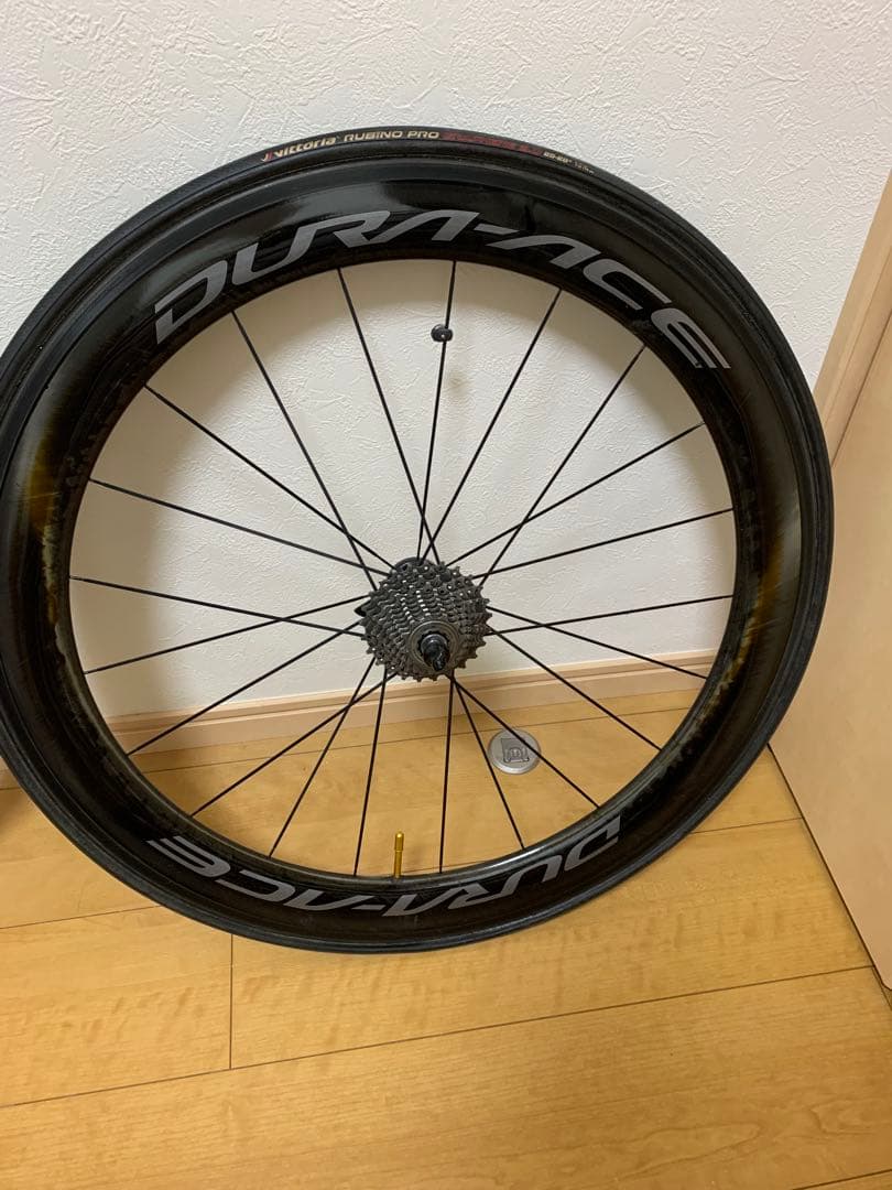 DURA-ACE 完組ホイール ブラック カセット付き ホイールバック付き