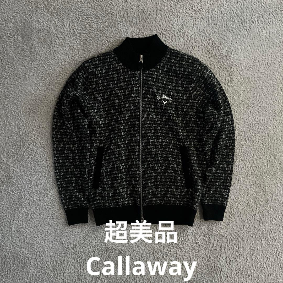 【超美品】Callawayジップアップジャケットブラック/グレー 美品 ゴルフ