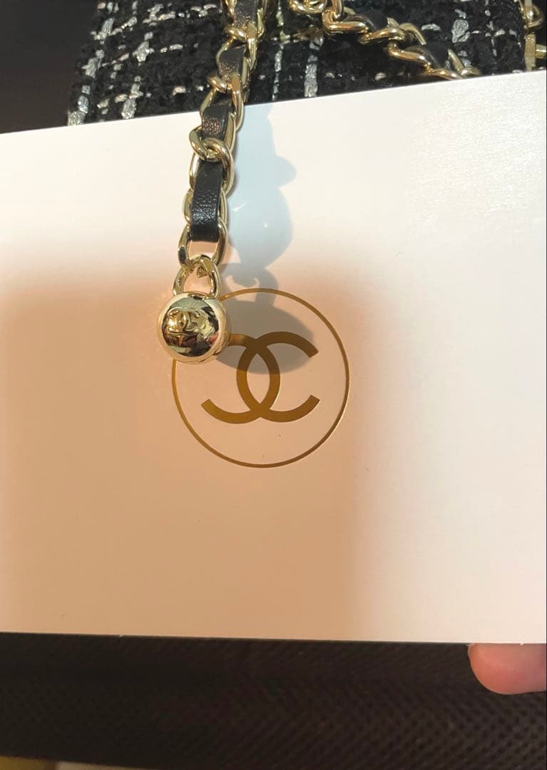 CHANEL シャネル　ツイードバニティチェーン　ショルダーバッグ　ノベルティ
