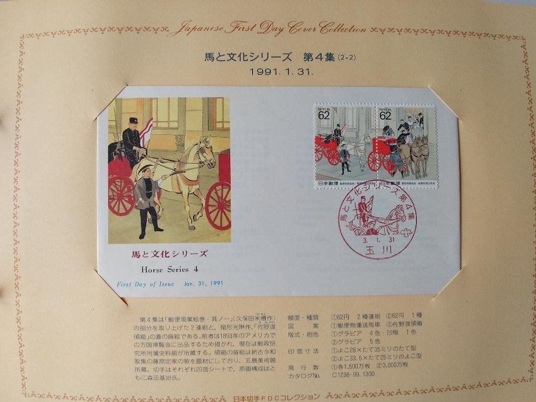 初日カバー 1991年 平成3年 未年 記念切手 切手 33通 ファイル 新品