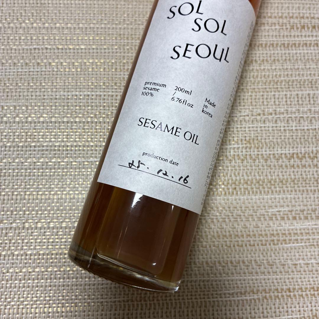【新品未開封】solsol seoul ソルソルソウル　ごま油　ギフトラッピング
