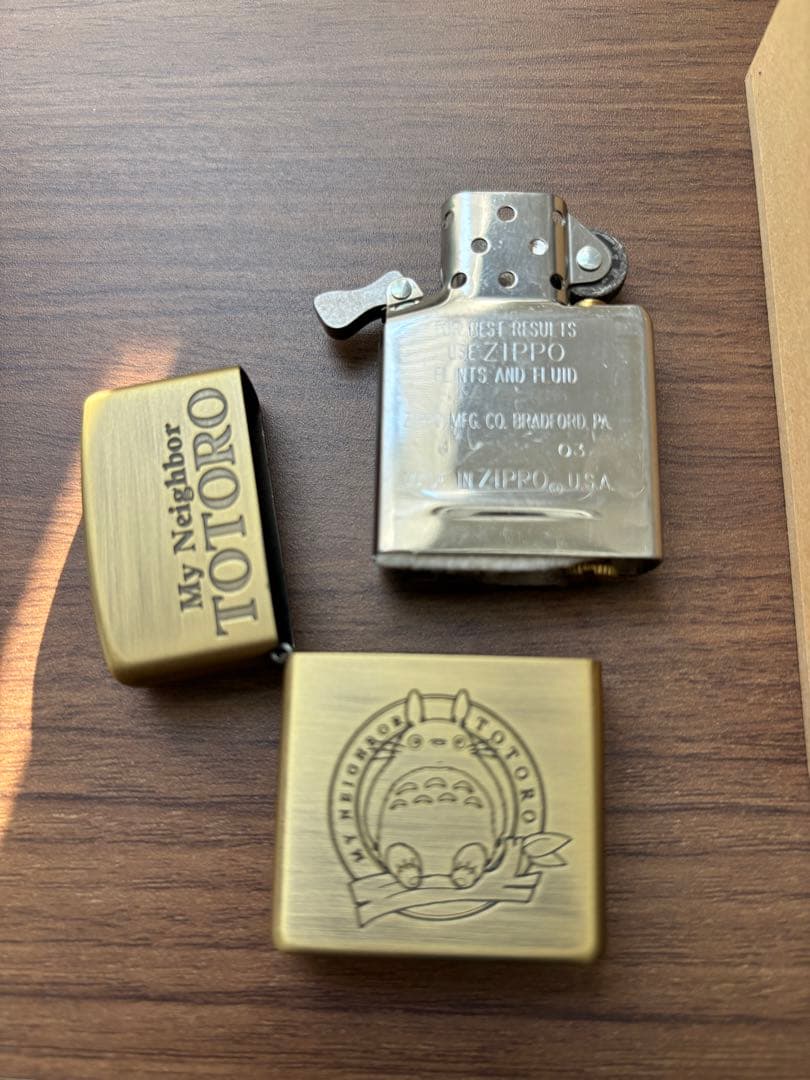 ジブリ　トトロ　zippo 初期の木箱入り　シリアルNo.4444