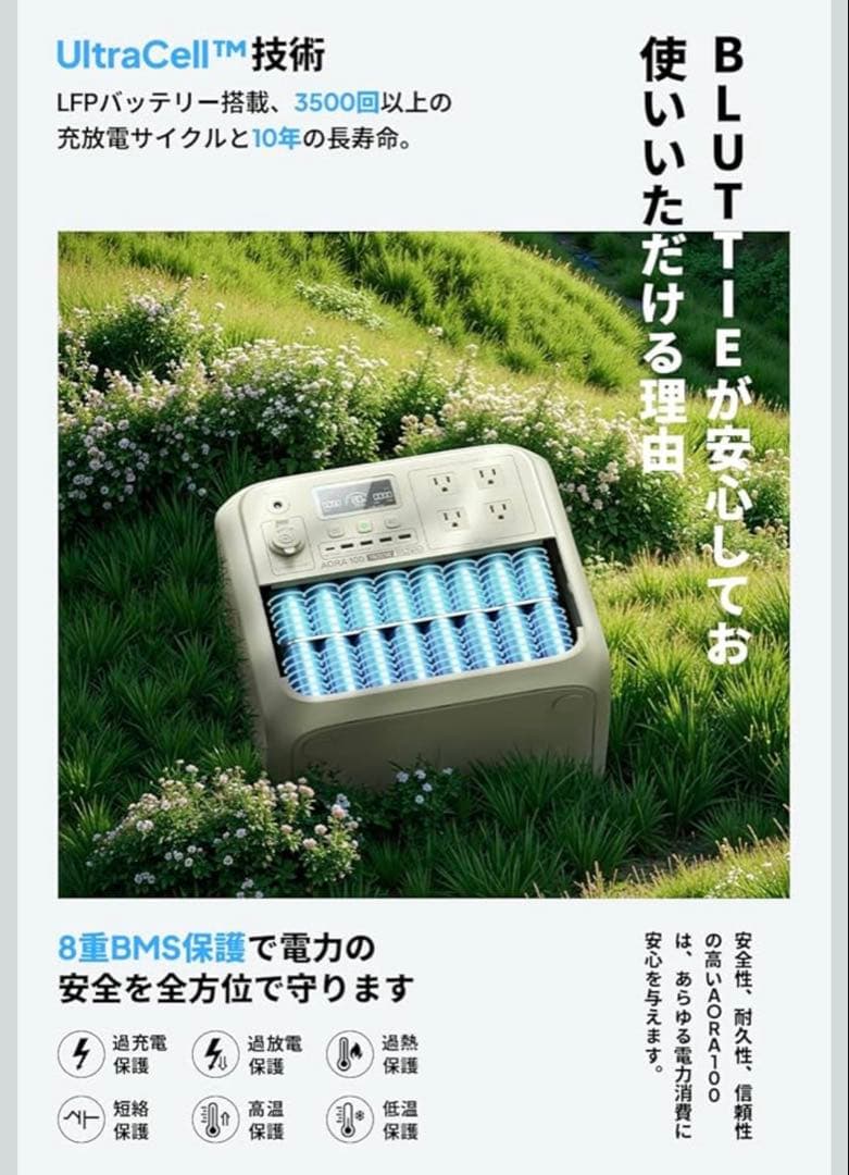 【1月限定価格】未使用 BLUETTI AORA 100 ポタ電 1152Wh