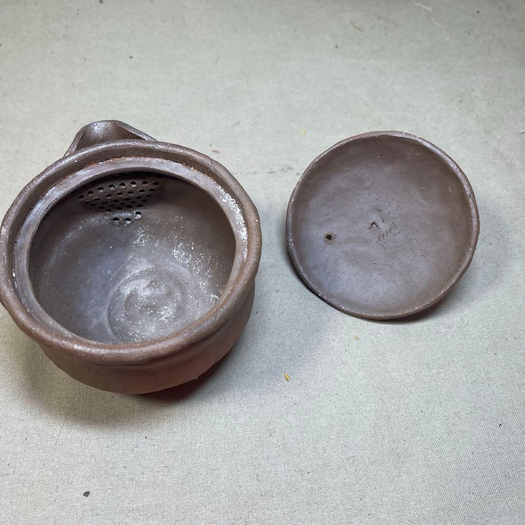 古い備前焼 備前龍宝瓶 手造り宝瓶 煎茶道具 茶器