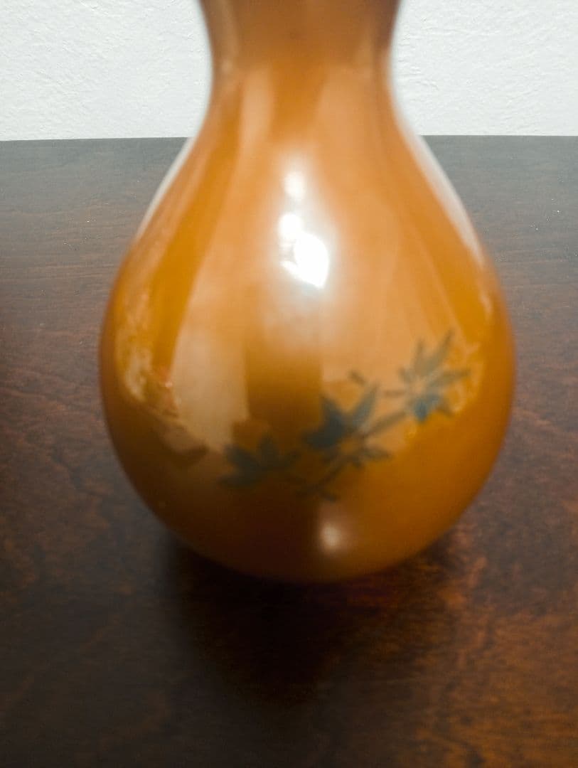 明治工芸品　瀬戸焼　川本桝吉　瓢箪花瓶　里帰り