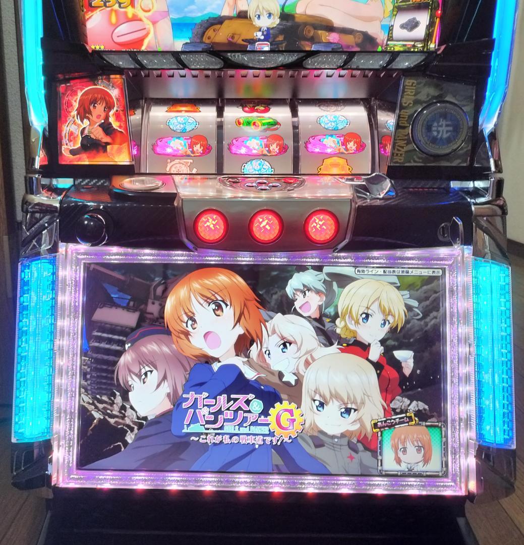 【パチスロ実機】オリンピア★ガールズ＆パンツァーG★オートプレイ付不要機付