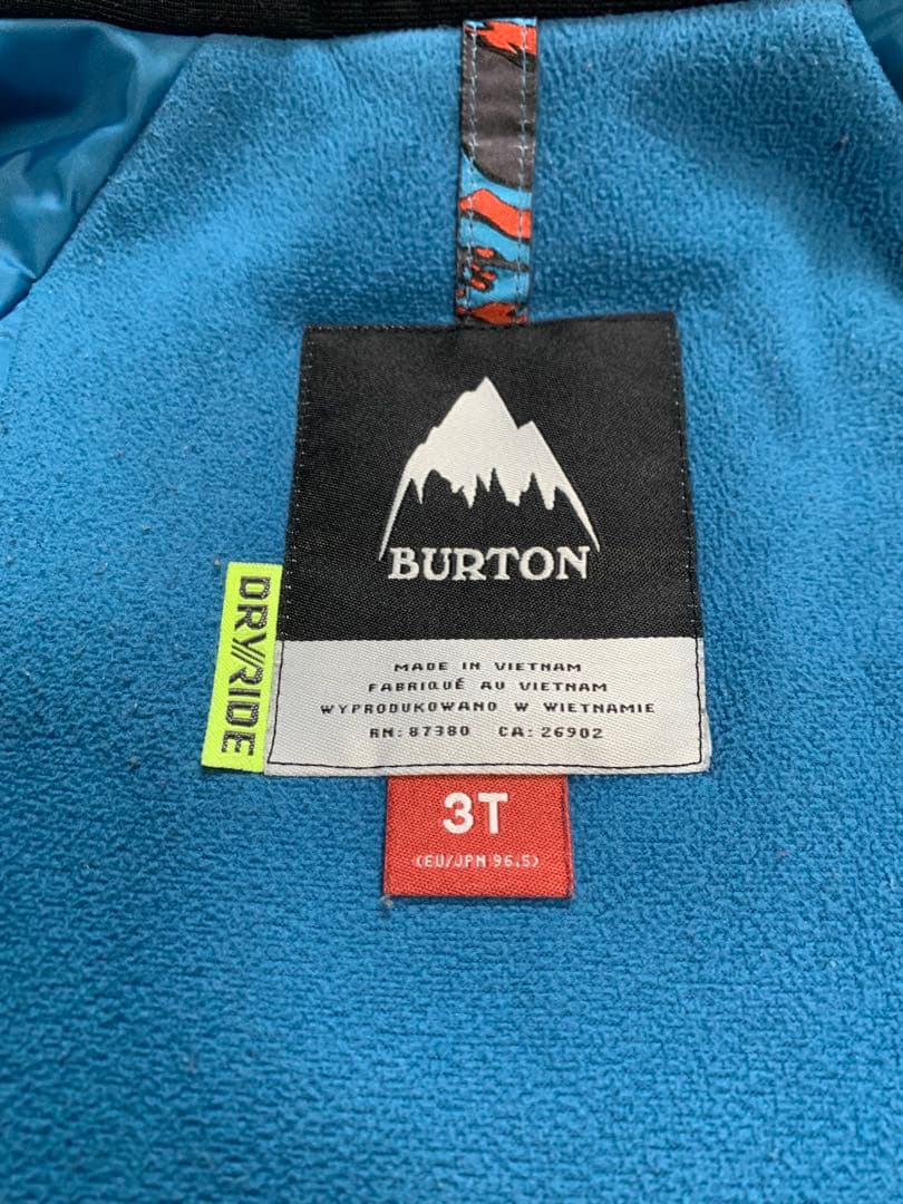 BURTON スノーウェア 3T グレー/青