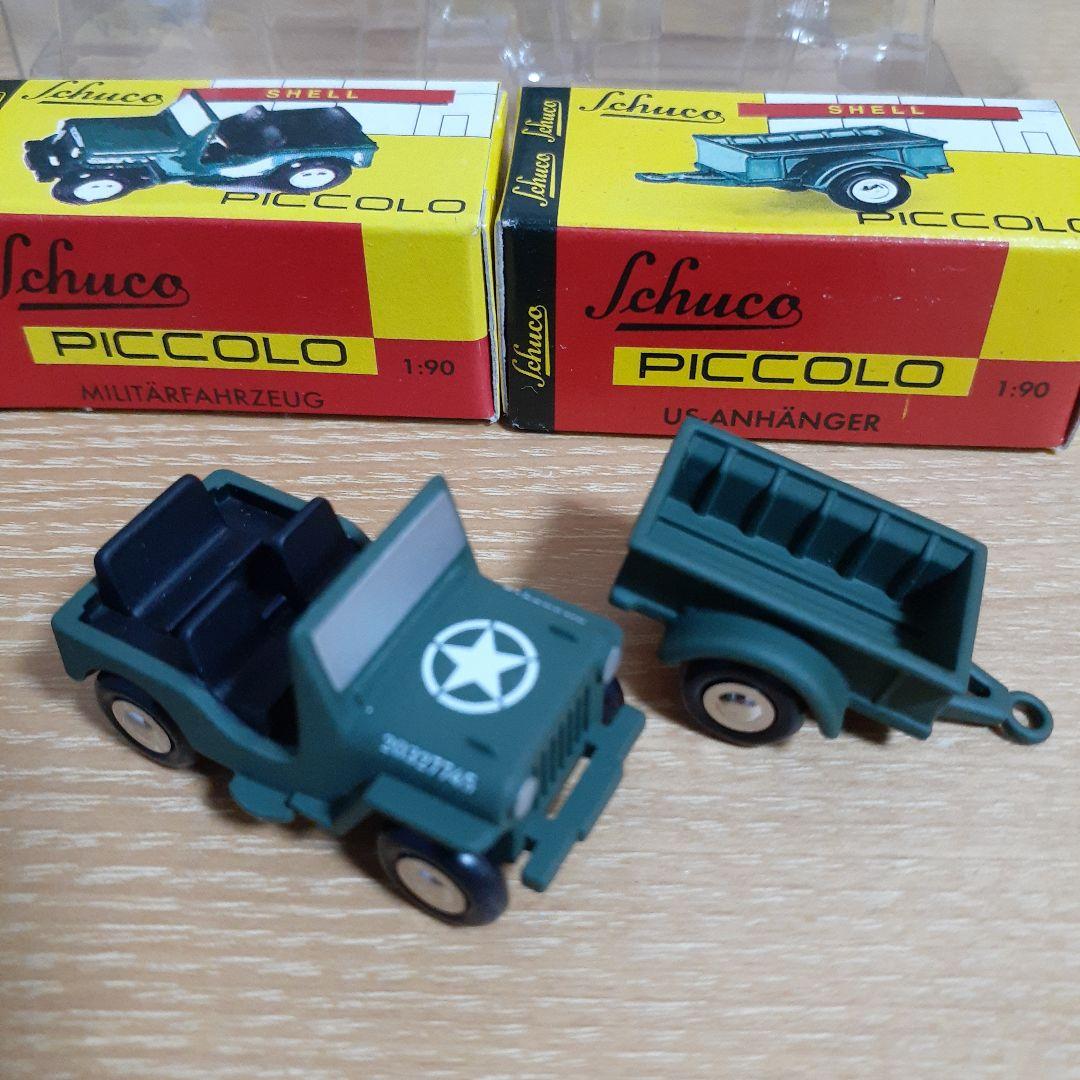 ミニカー SCHUCO PICCOLO Willy's Jeep mit Anhanger