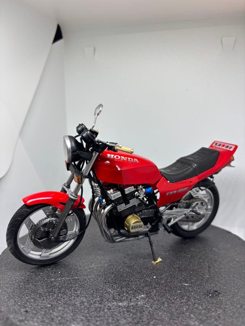 プラモデル完成品　アオシマ　ホンダ CBX400F 1/12 ソリッド　旧車會