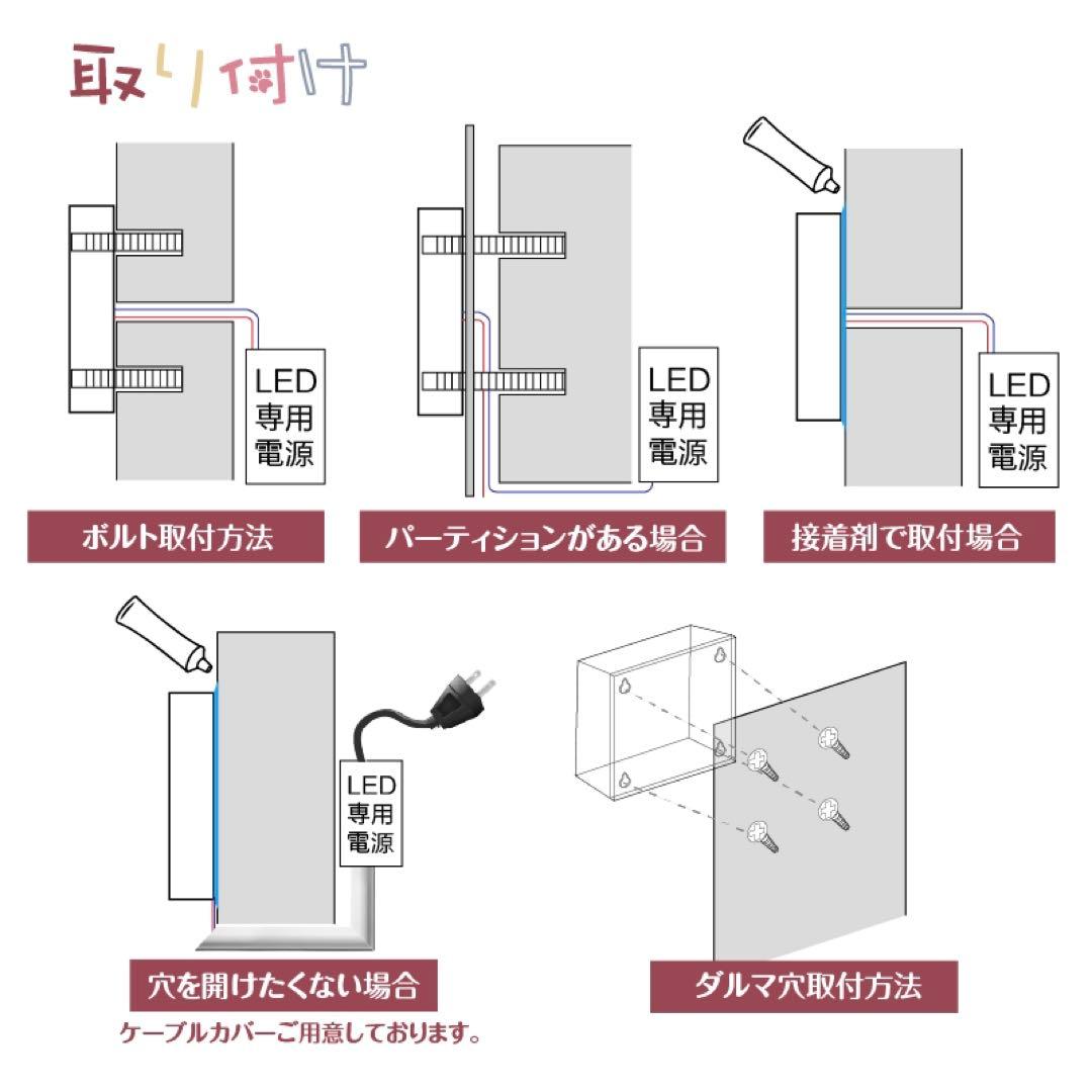 LED金属看板 電飾看板 小型 室外 バックライトサイン ステンレス製004