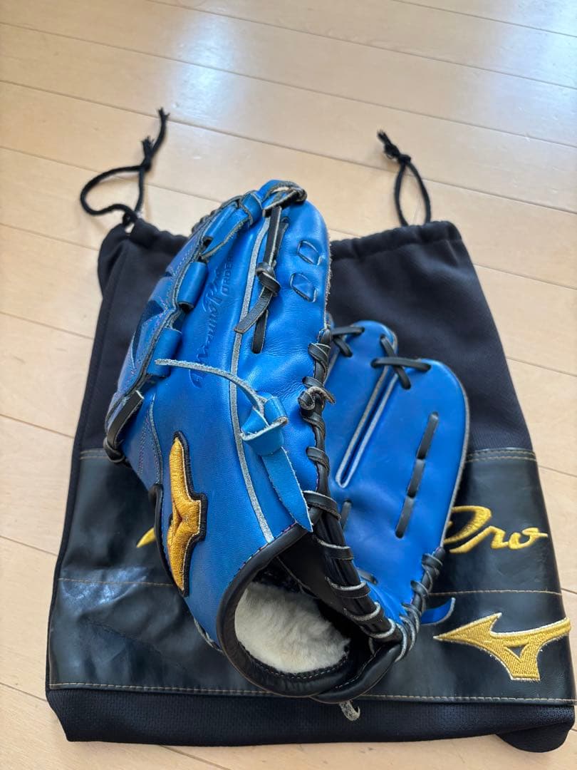 Mizuno Pro 軟式グローブ 青