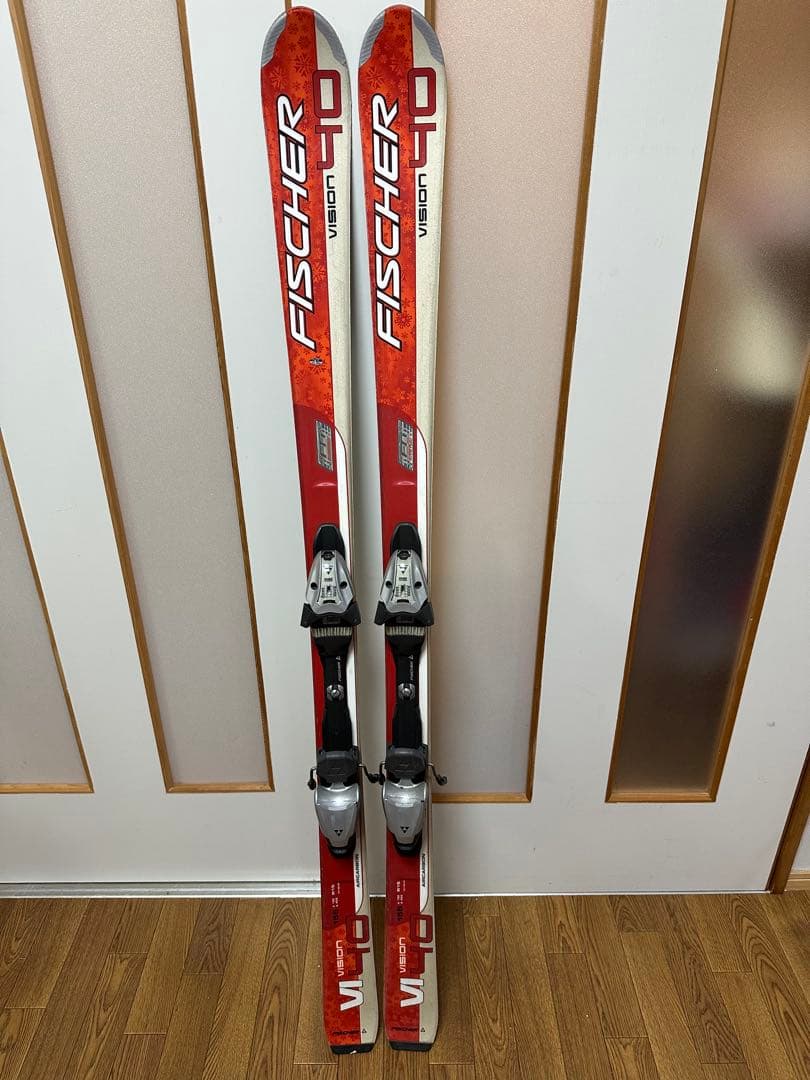 中古FISCHER スキー板155cm,ブーツ25.5cm,ストック110cm