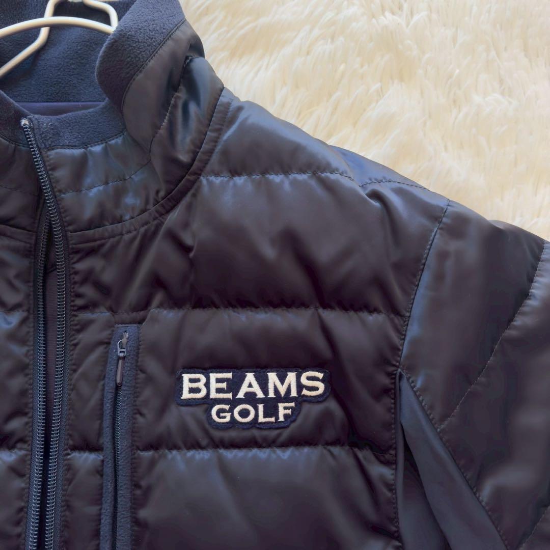 BEAMS GOLF✨2WAY ダウンジャケット　ダブルジップ　ネイビー　M