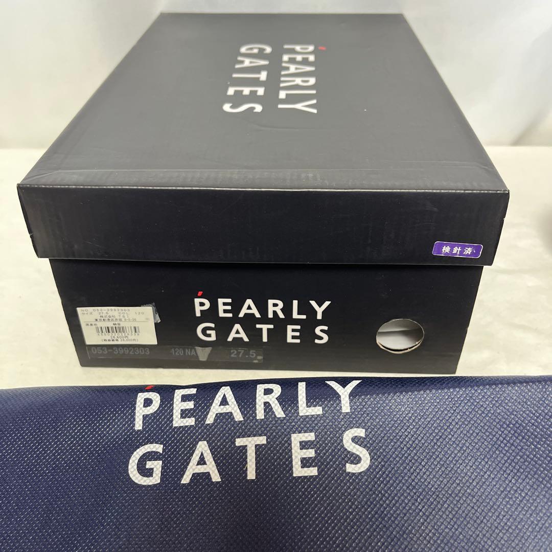 新品 パーリーゲイツ PEARLYGATES ソフトスパイク ゴルフシューズ 紺