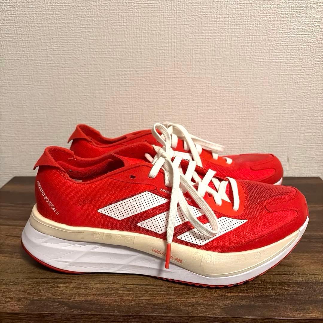 美品 adidas アディダス アディゼロボストン11 25.0cm
