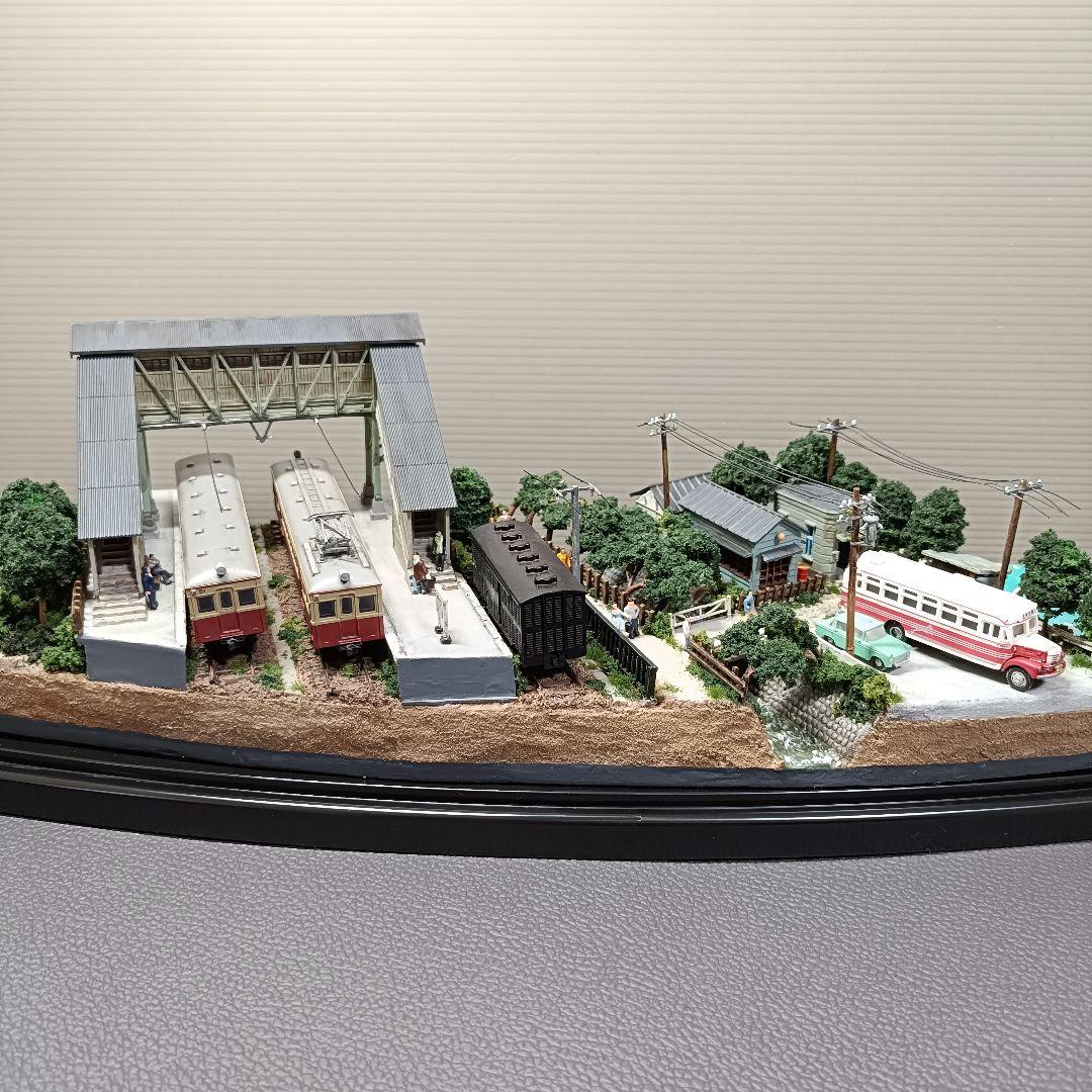 No.55鉄道Nゲージジオラマ車両、バス、車付き