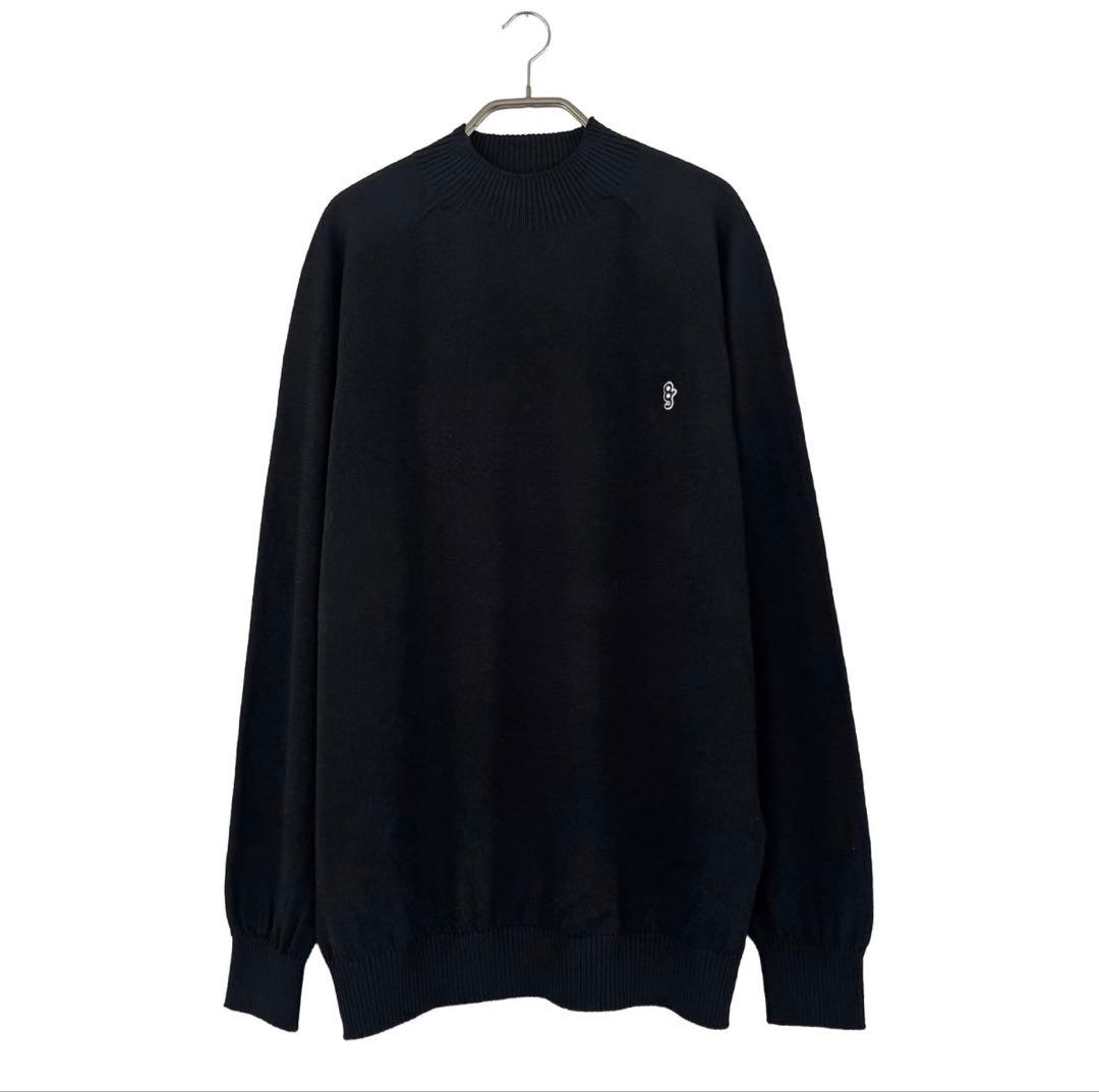 メンズウェア 8G SHOOT MOCK NECK KNIT SWEATER -BLACK-