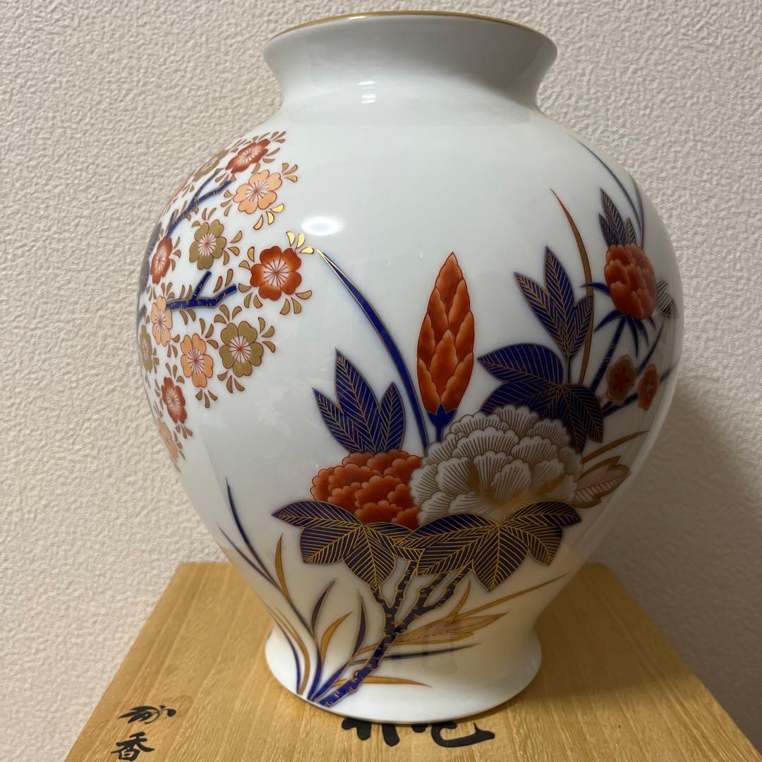 （古伊万里四季）花瓶/美品