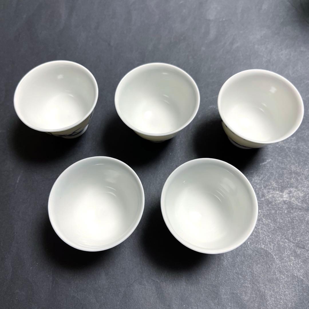 【希少品】京焼　清水焼　平安清昌　湯飲５客　玉露茶器