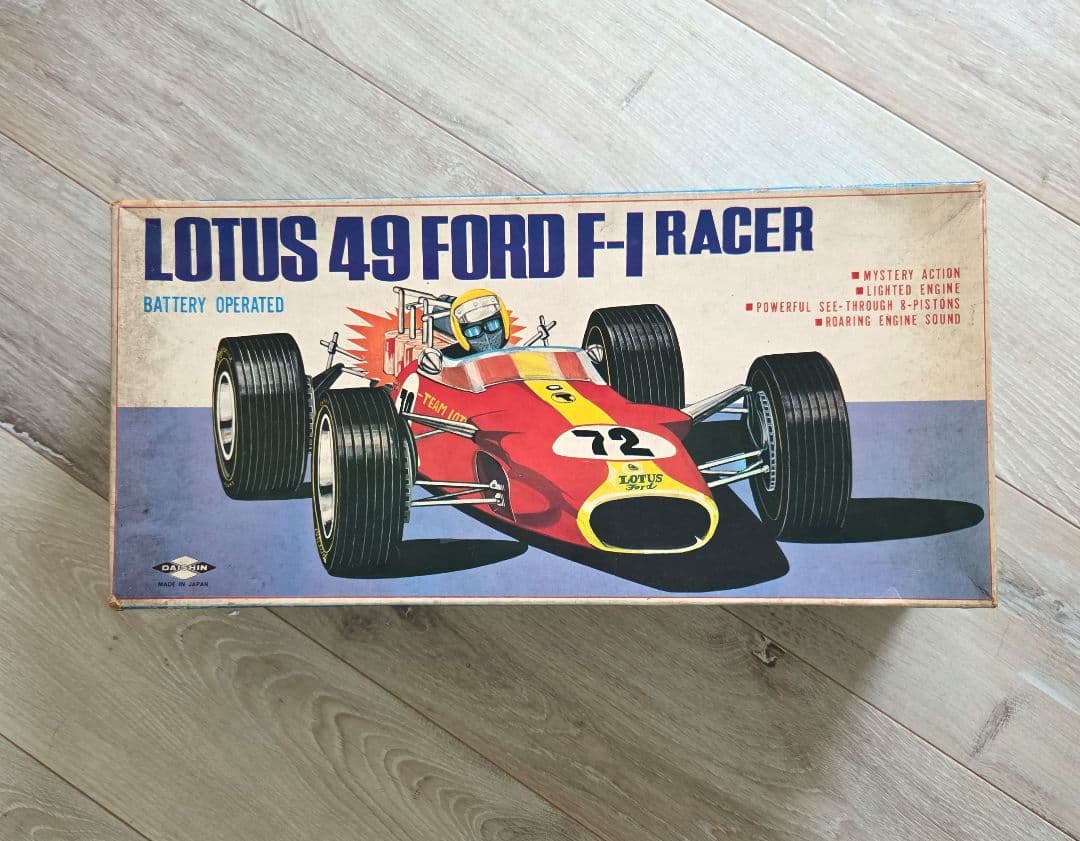 約40cmブリキのLOTUS 49 FORD F-1 RACER バッテリー駆動