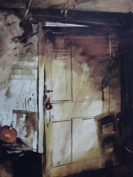 Andrew Wyeth、WITCH DOOR、希少画集画、新品高級額、額装付