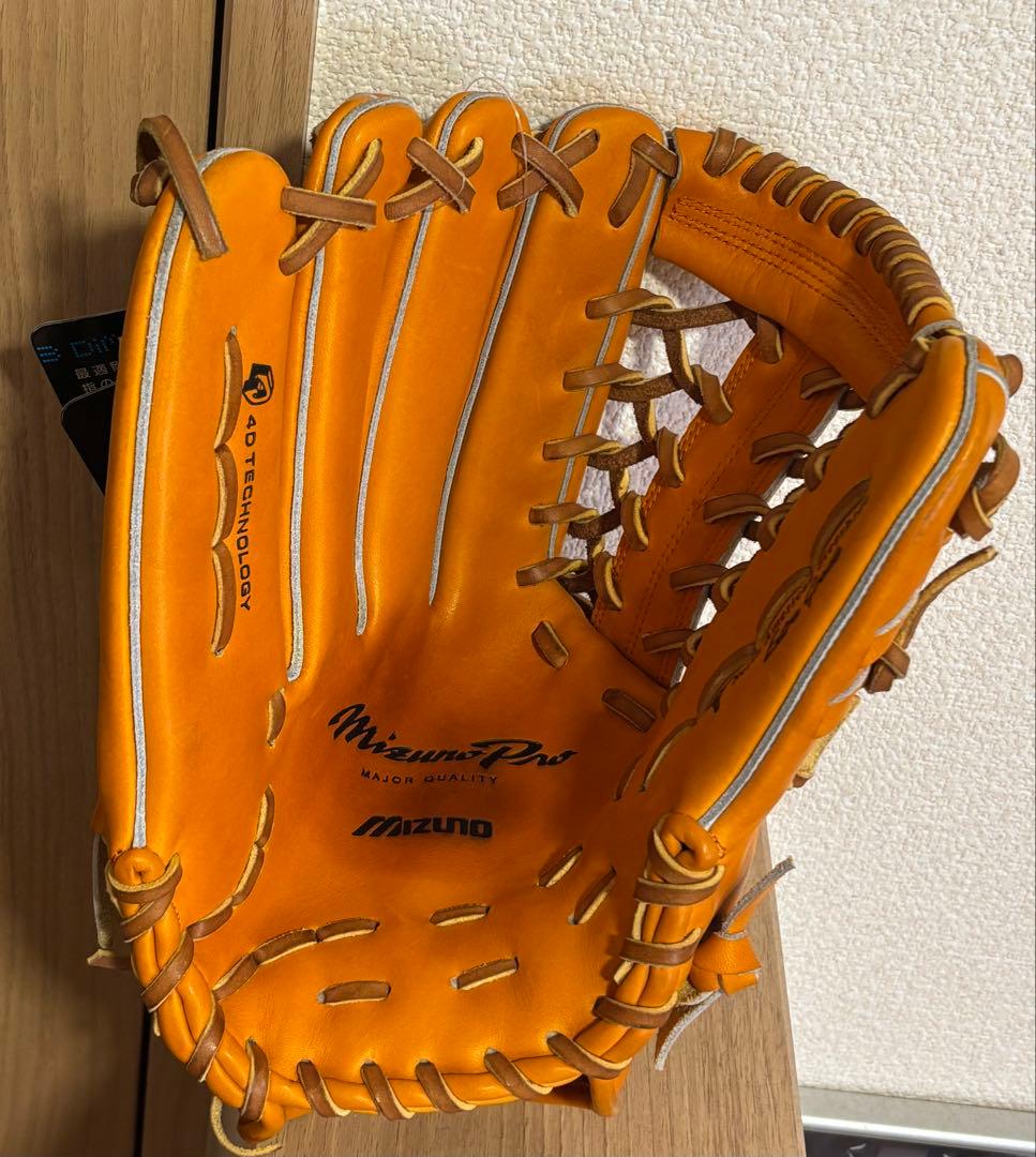 MizunoPro 硬式グローブ オレンジ　左投げ用