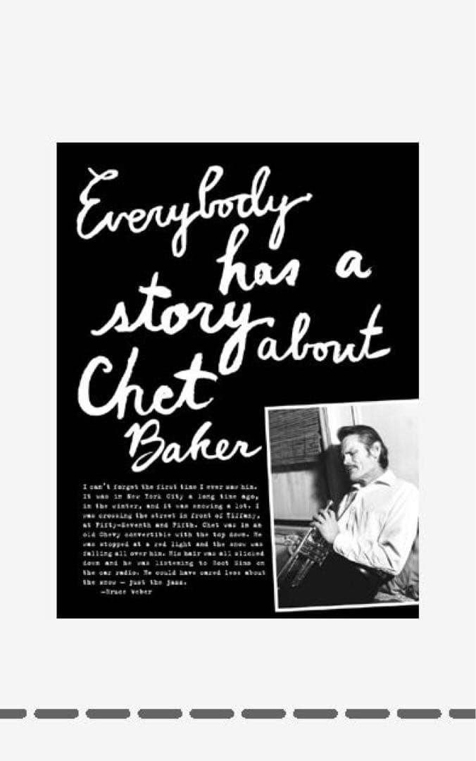 ミュージシャン Let's Get Lost Chet Baker A FANBOOK Tee