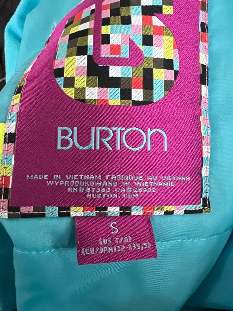 BURTON スノーボードウェア 上下 S（US7/8）（JAP122-135）