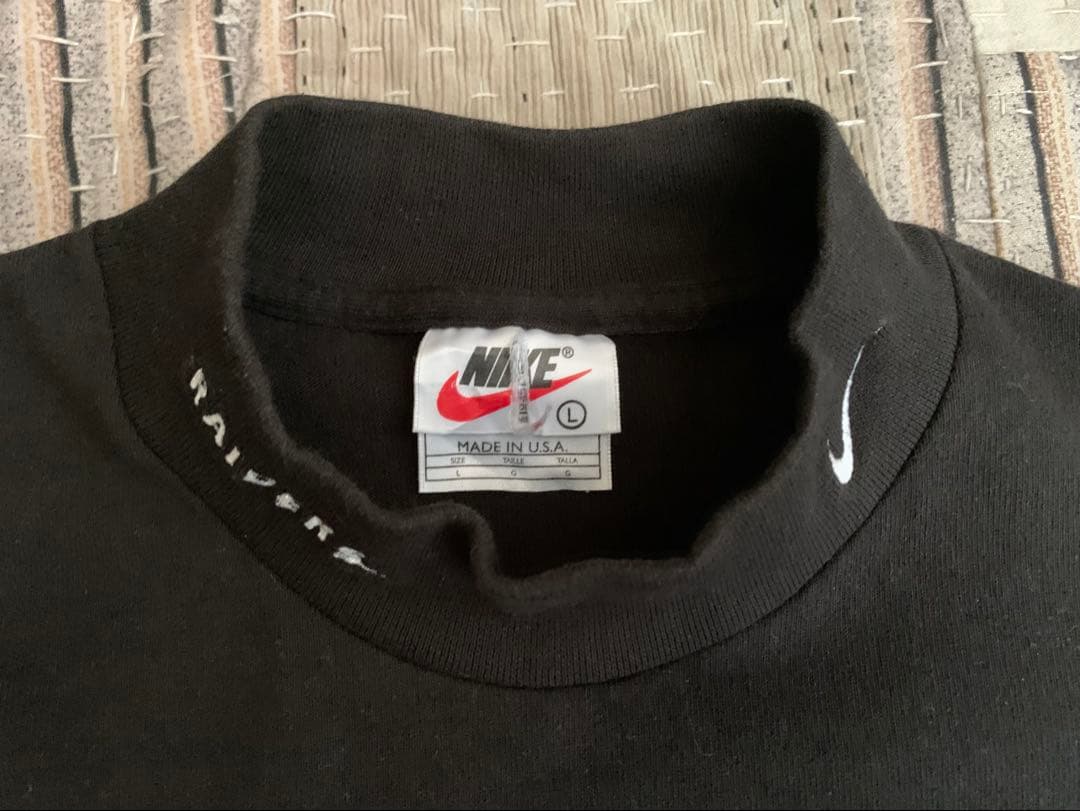 90s Lサイズ nike モックネック vtg カットソー レイダース ナイキ