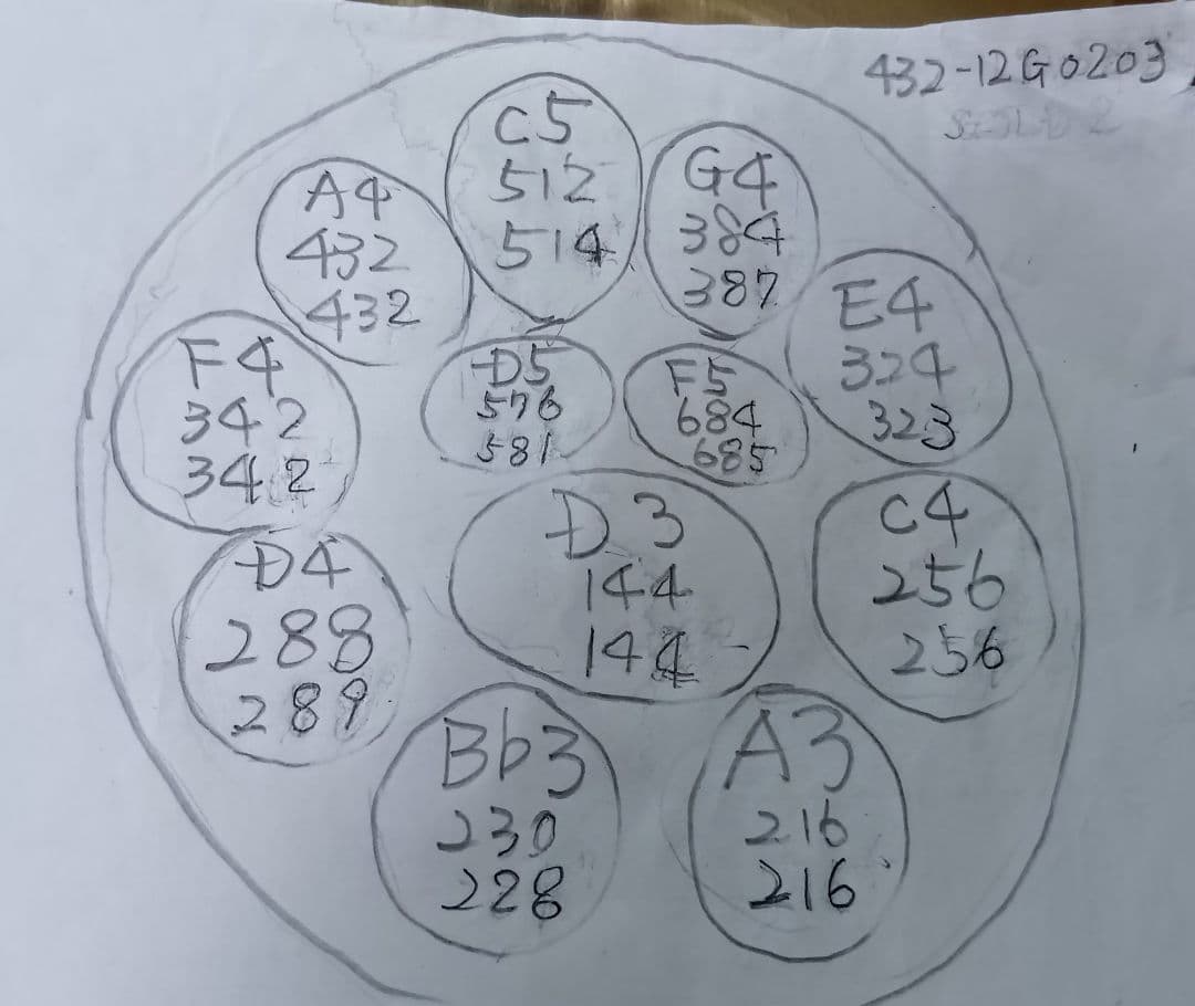 ハンドパン　56センチ 12音 A＝432Hz 音程合ってますゴールド 音きれい