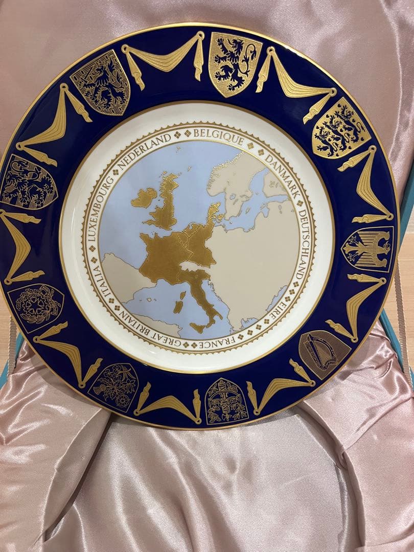 spode 限定品ヨーロッパ地図装飾皿　アンティーク　ロイヤル　イギリス