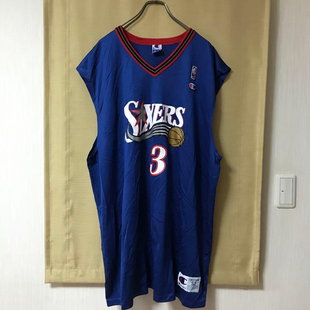 Champion SIXERS ゲームシャツ IVERSON アイバーソン3