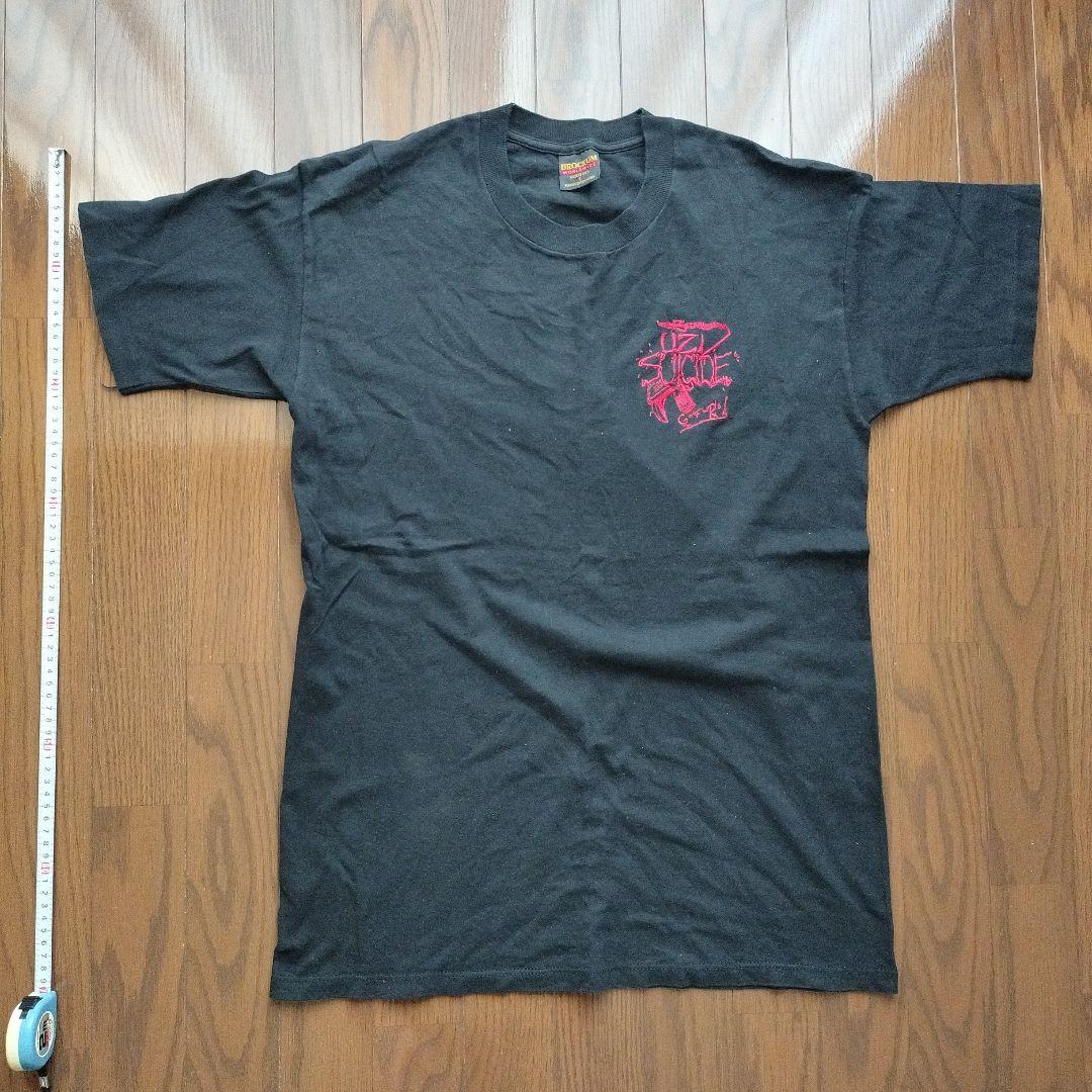 ガンズ　ゲフィン・レコード　UZU SUICIDE 刺繍ロゴ Tシャツ 黒