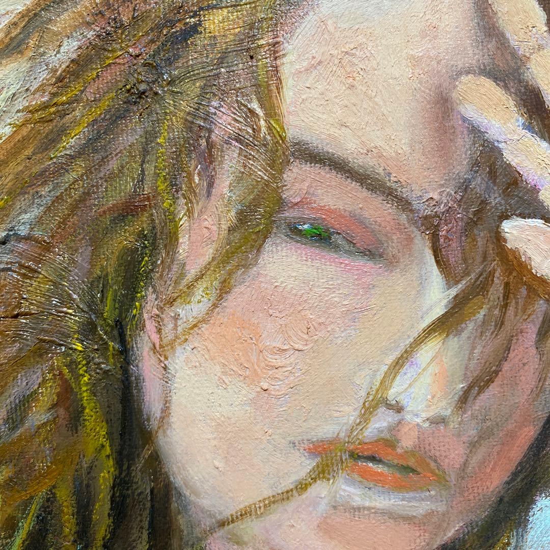 白昼夢 P8 油彩画 人物画 oil painting art