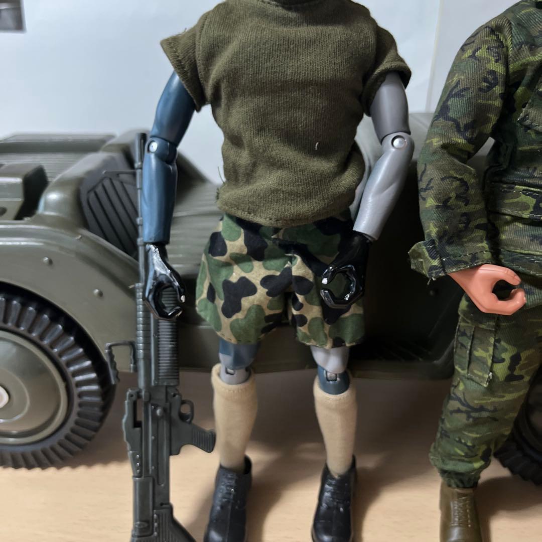 GI.joe コンバットジープ　1970年代 サイズ　1/6 人形2体付き