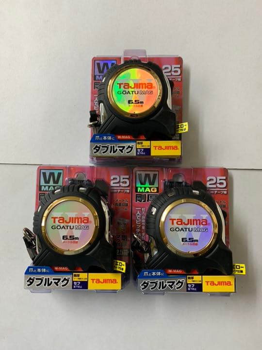 タジマ スケール GASFGLWM2565 剛厚セフGロックダブルマグ25×3個