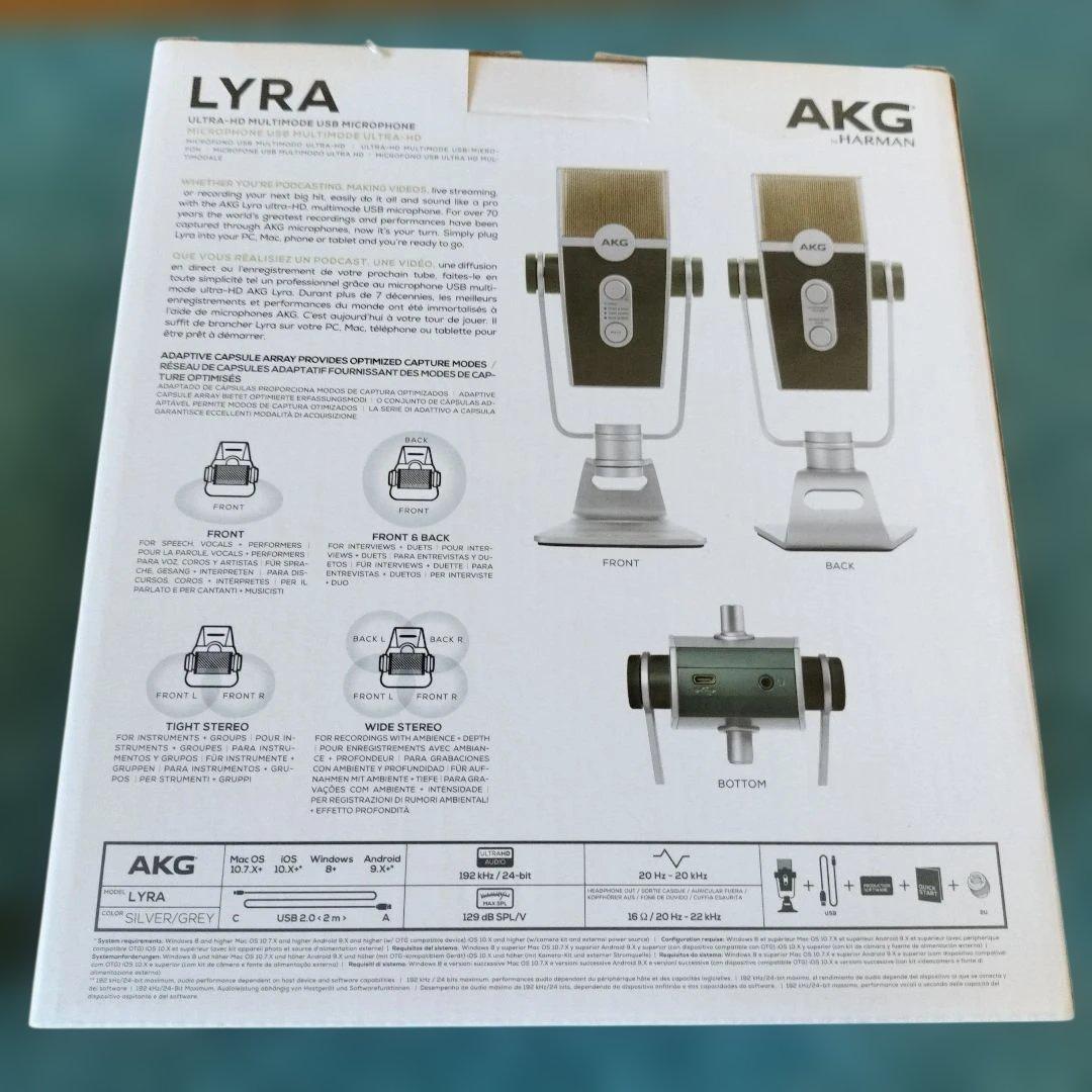 AKG Lyra-Y3　コンデンサーマイク　USB接続　USB対応