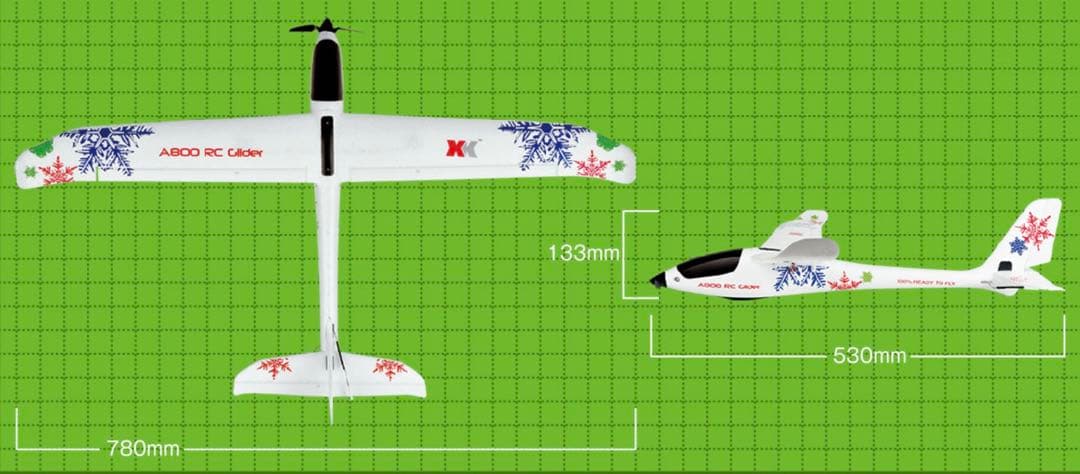 Wltoys XK A800 5CH RC グライダー