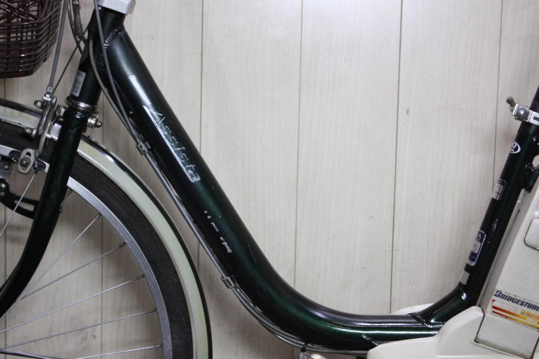 電動アシスト自転車 黒 アルミバスケット付き
