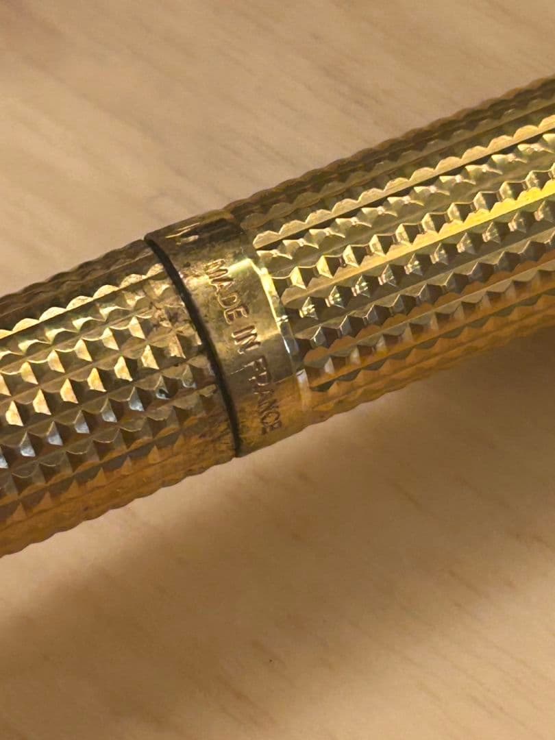 14K PARKER パーカー　ゴールド 万年筆 ダイヤモンドカット フランス製