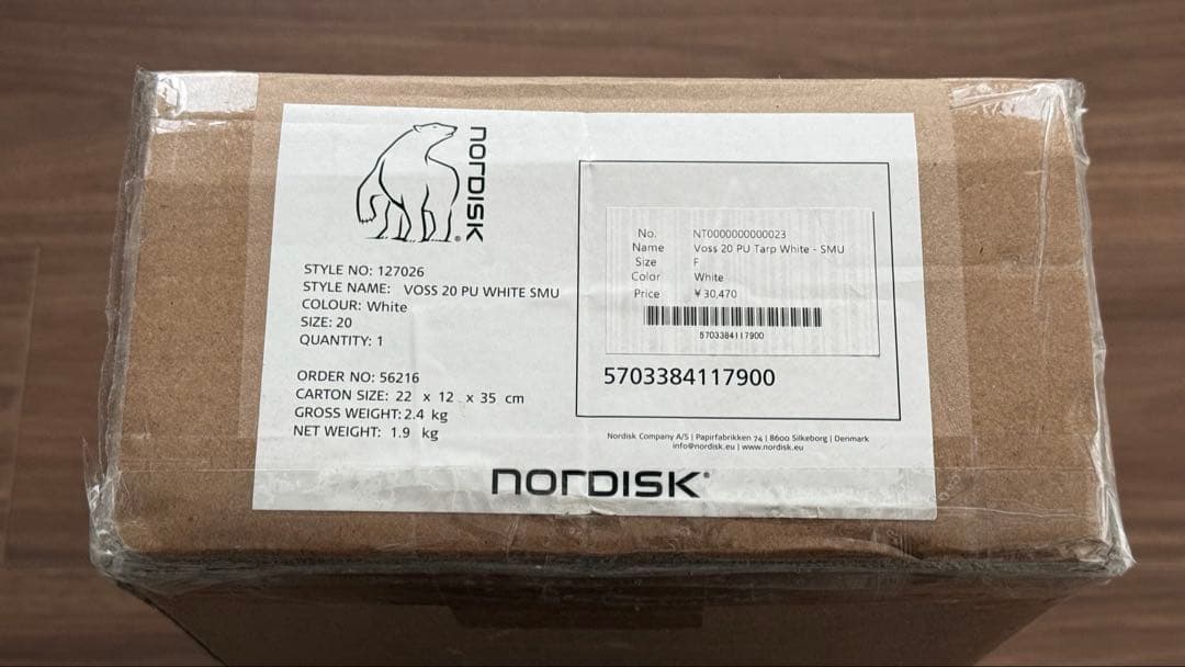 【新品未使用】Nordisk VOSS 20U ホワイトタープ 白 ノルディスク
